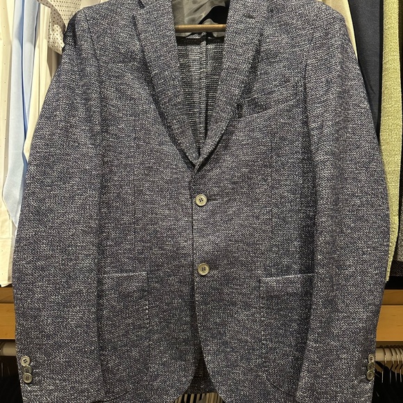 Boggi Milano | Suits & Blazers | Mens Dark Blue Textured Blazer | Poshmark